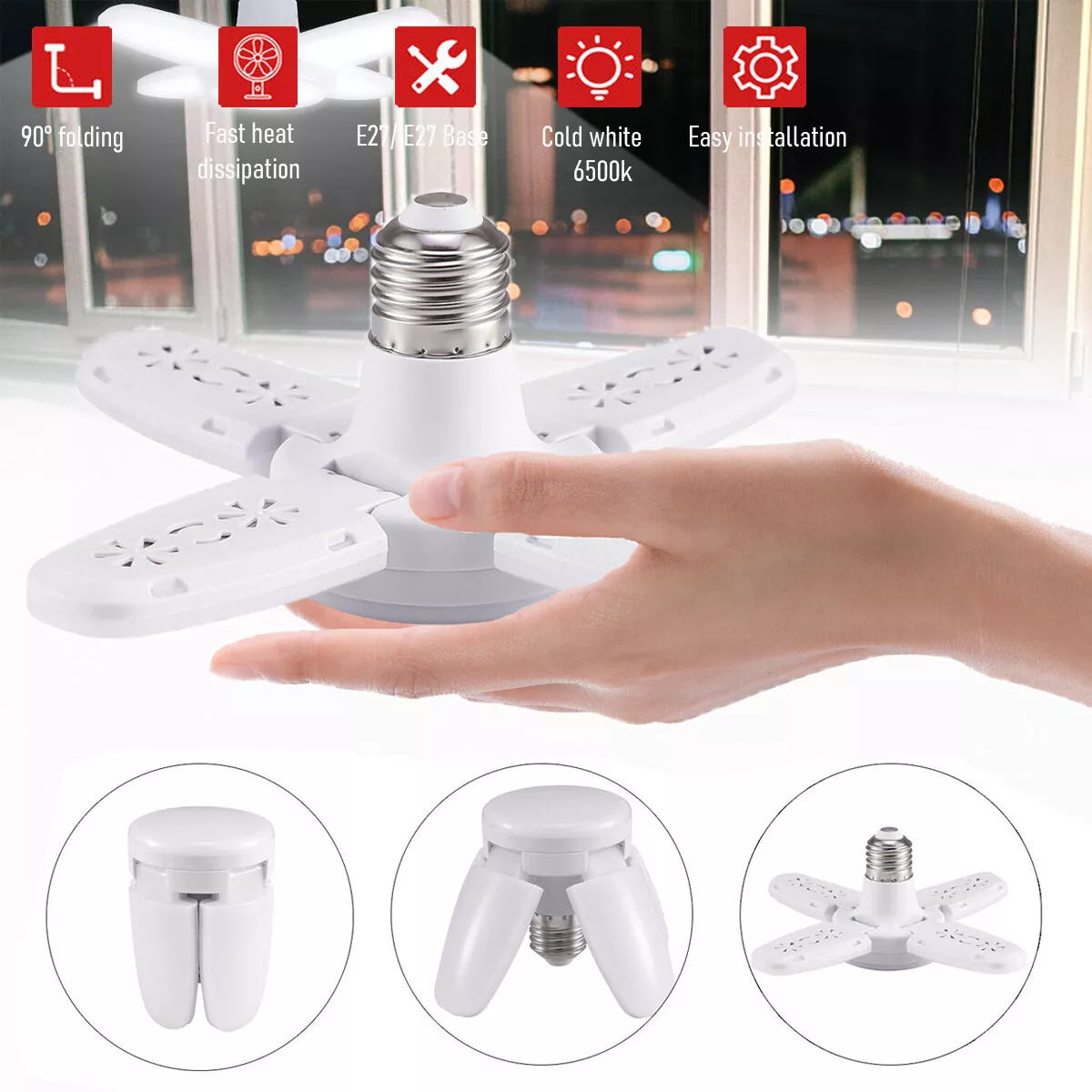1000000 Lumens Led Garage Light Bulb Ceiling Fixture Lights E27 ...