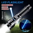 1000000 Lumens Super-Bright LED Tactical Flashlight Rechargeable COB ...