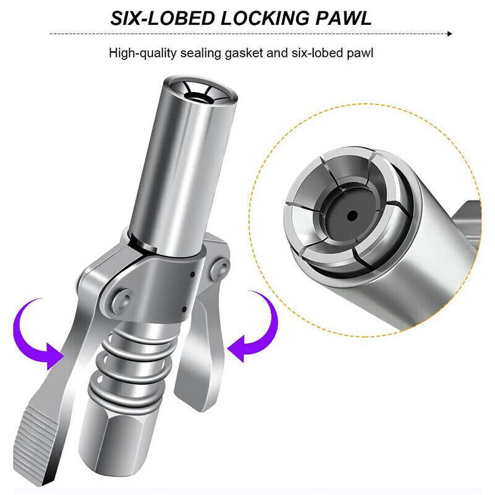 10000PSI Grease Gun Coupler Quick Release Lock Oil Injection Nozzle ...
