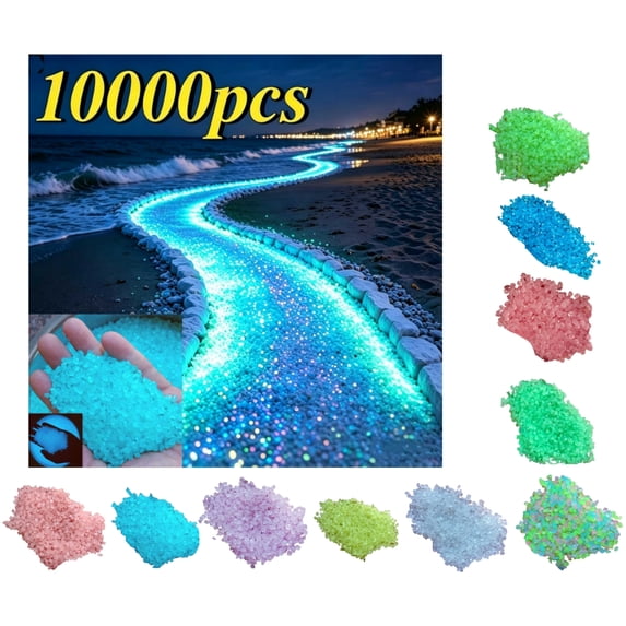 10000Pcs Glow in The Dark Pebbles 3-5mm, Luminous Night Guide Stones ...