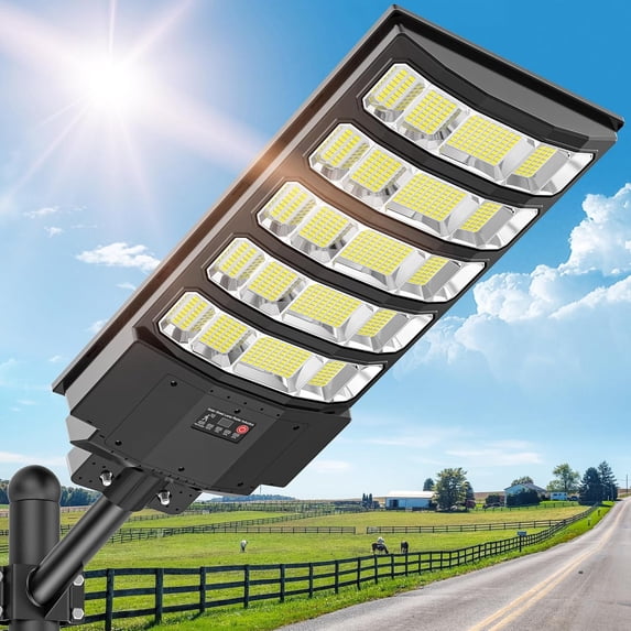 10000W Commercial Solar Street Light - 6500K 800 LED Solar Lights with ...