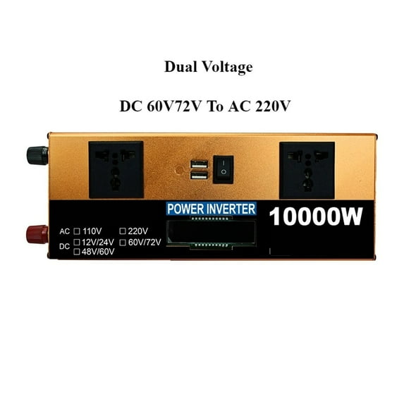 10000W Power Inverter 12V24V/48V/60V/60V72V 220 With 2 AC For Solar ...
