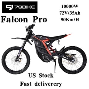 79Bike Falcon Pro Electric Dirt Bike for Adults, 10000W Motor, 72V/35Ah ...