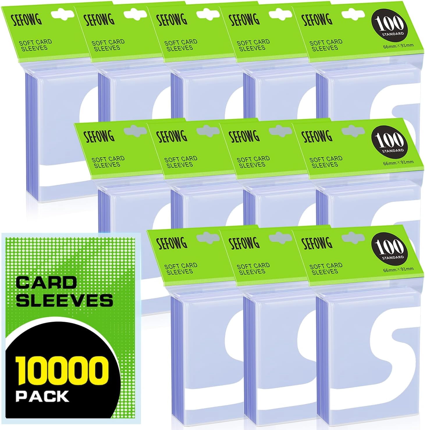 10000ct Clear Card Sleeves for Trading Cards, Baseball Sports Soft ...