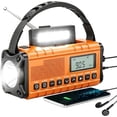 10000mAh/37000mWh Radio-Weather Radio Portable AM FM Auto Scan with ...