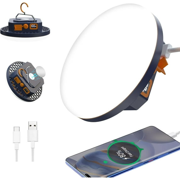 10000mAh 4000LM Flashlight Portable LED Camping Lantern Rechargeable ...