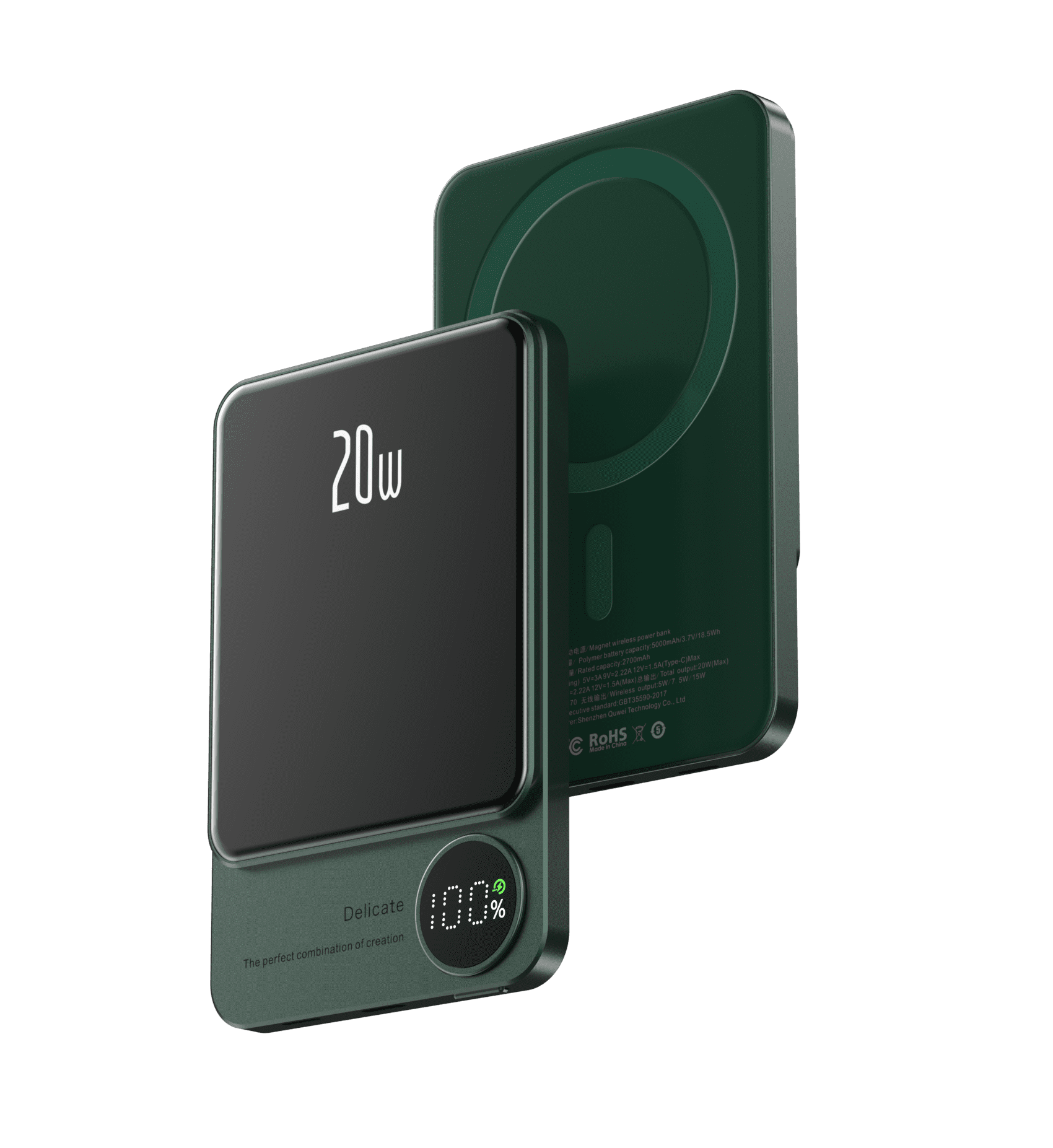 10000mAh Alloy Macsafe Powerbank Magnetic Power Bank Wireless Fast ...