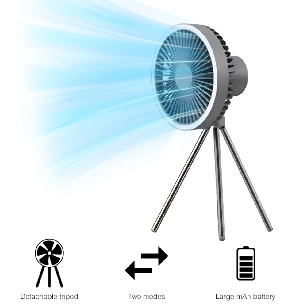 10000mAh Circulator Desktop Fan with Power Bank LED Tripod Stand Fan ...