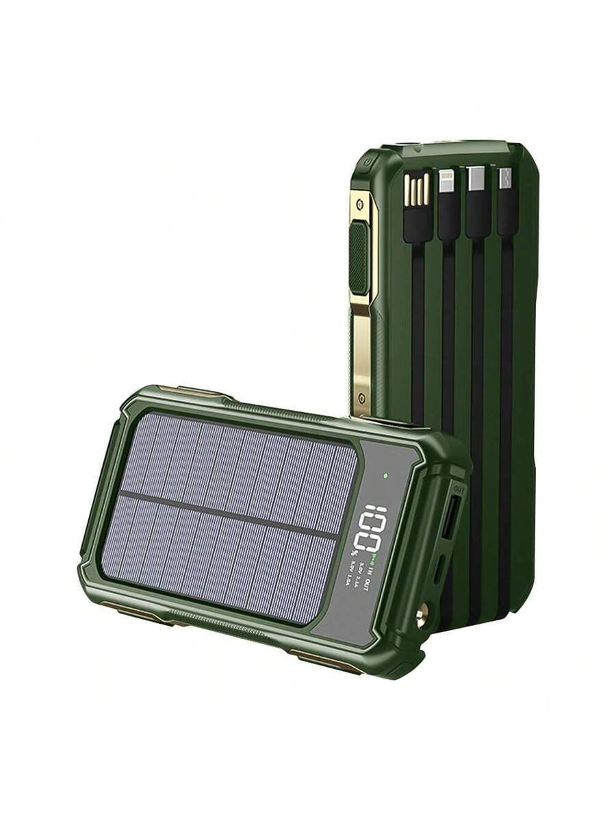 10000mAh High-Capacity Solar Power Bank Portable External Battery ...