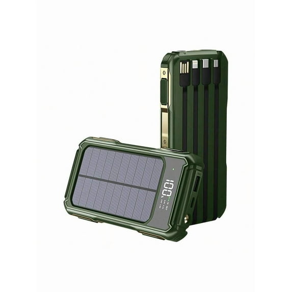 10000mAh High-Capacity Solar Power Bank Portable External Battery ...