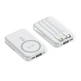 10000mAh Magnetic Power Bank w/ Stand- 3 Cables & Wireless Charging ...