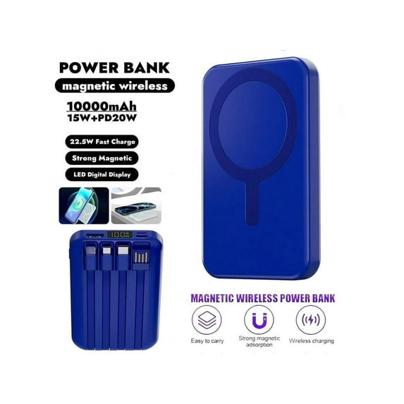 10000mAh Magnetic Wireless Power Bank LED Display 22.5W PD Fast ...