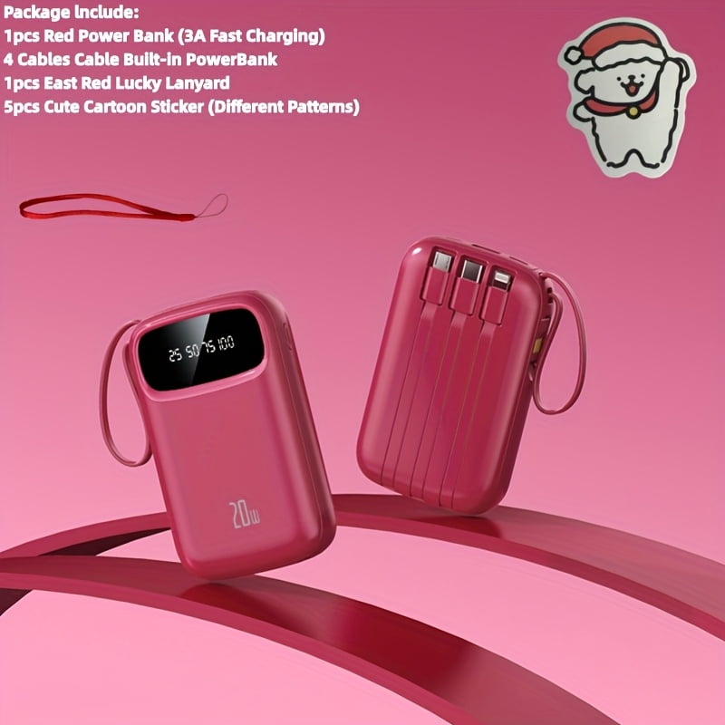 10000mAh Mini Cute Power Bank, 5V2A Fast Charging Portable Charger with ...