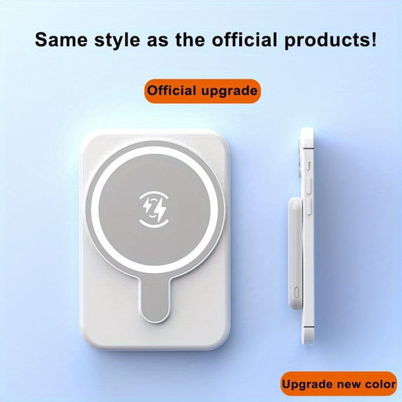 10000mAh Mini Magnetic Wireless Power Bank Portable Charger 5W Fast ...