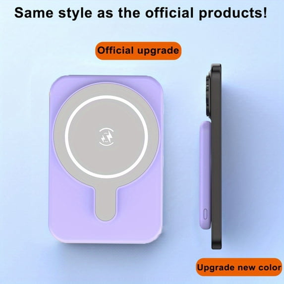 10000mAh Mini Magnetic Wireless Power Bank Portable Charger 5W Fast ...