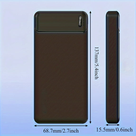 10000mAh Portable Battery Pack, with USB-C Input And Output, Compatible ...