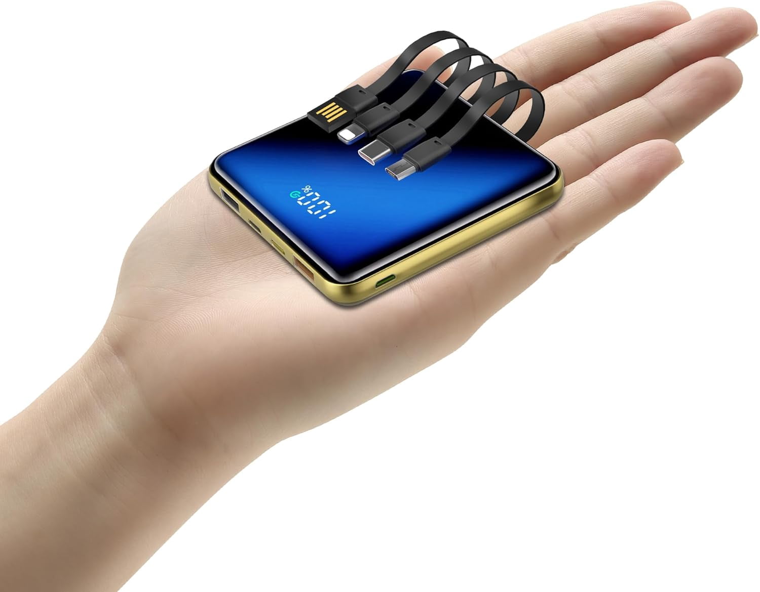 10000mAh Portable Charger, Built-in Cable Power Bank, 22.5W Fast ...