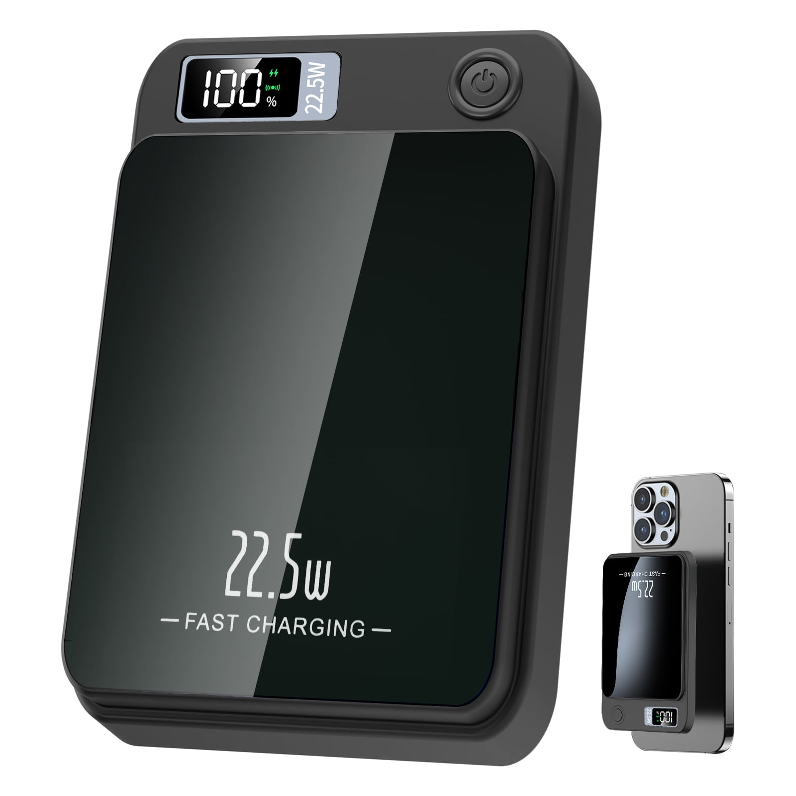 Wireless Portable Charger with LED Power Display,10000mAh 22.5W Phone ...