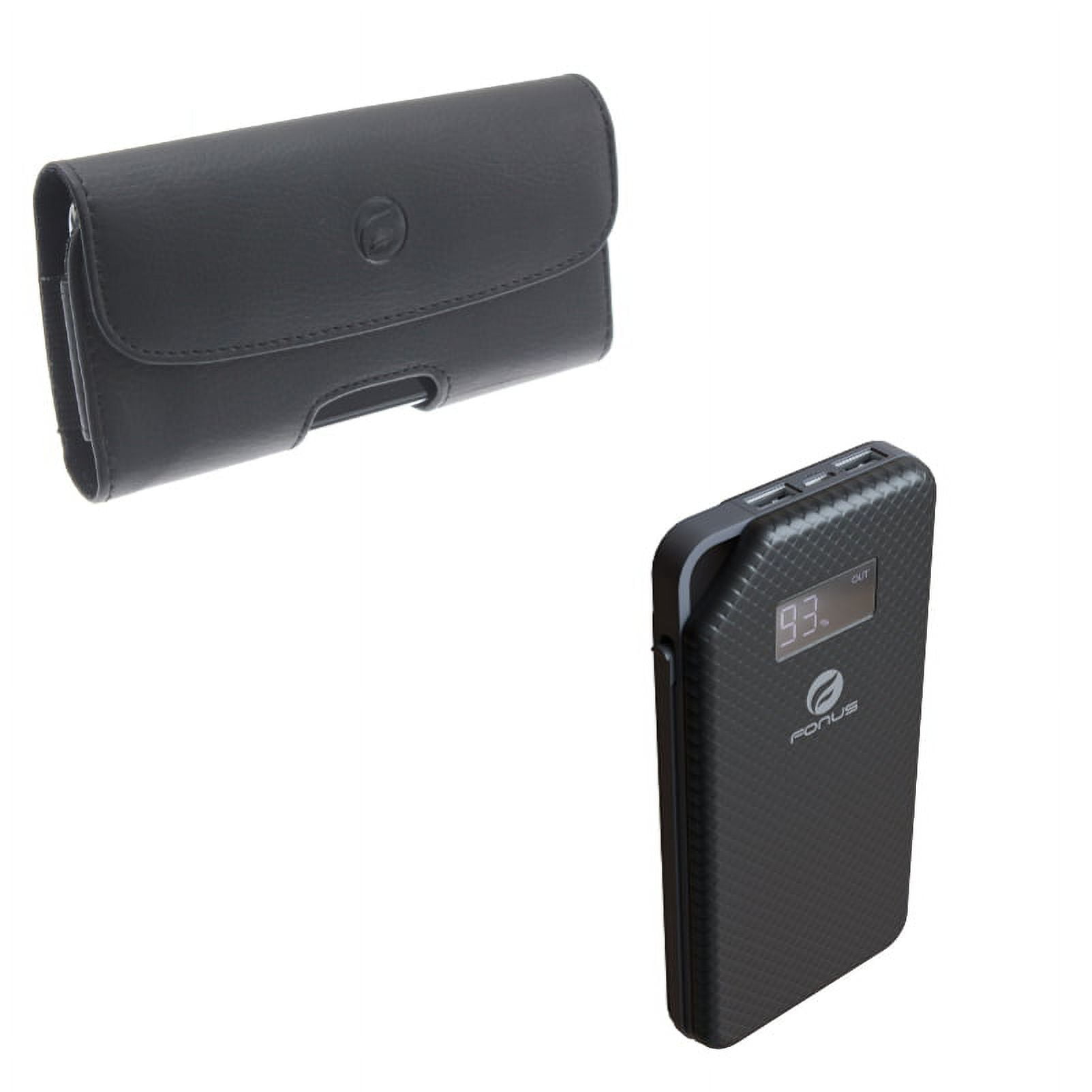 10000mAh Power Bank w Leather Case Belt Clip for Google Pixel 4 Phones ...
