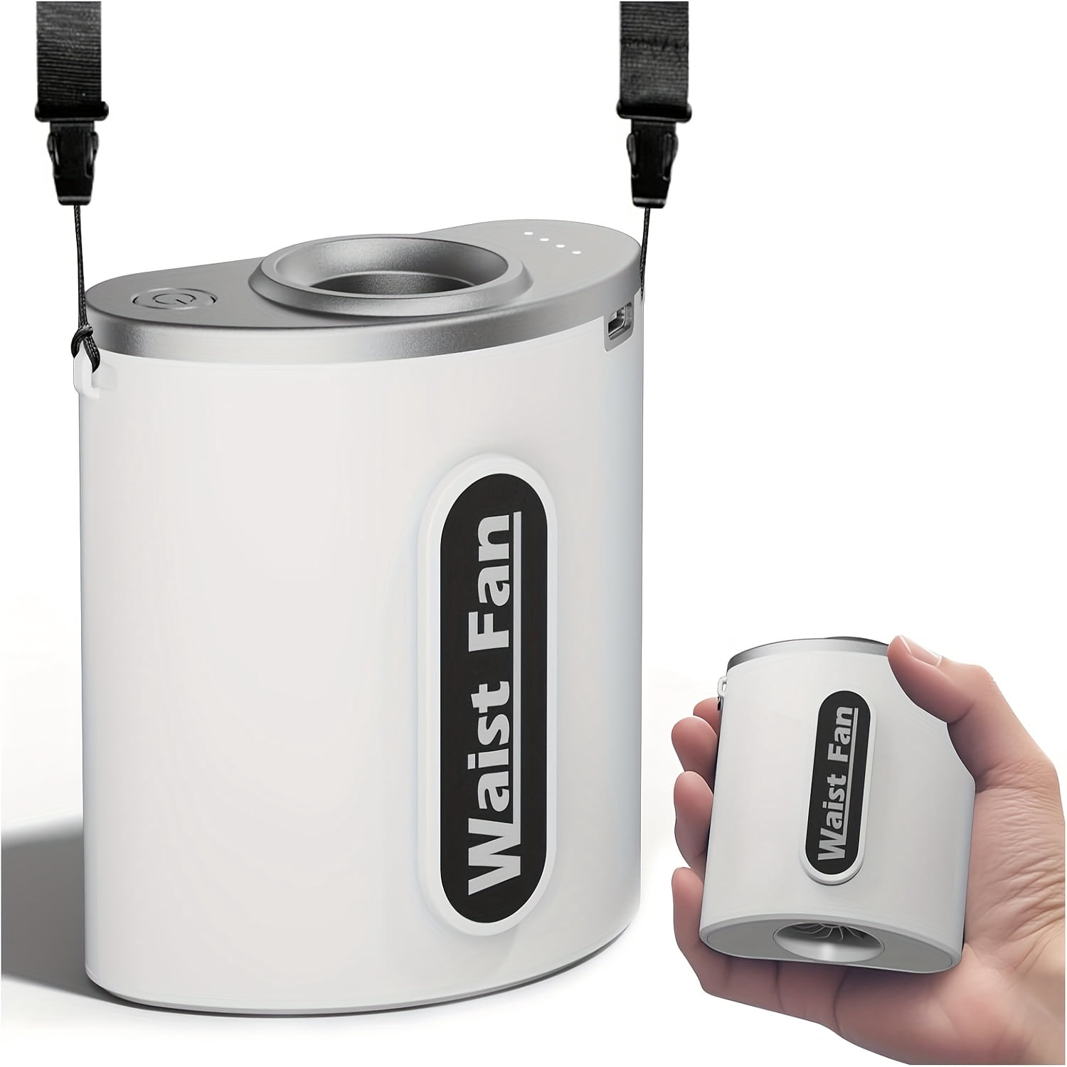 10000mAh USB-C Rechargeable Waist Clip Fan, 18000RPM Turbo Motor with ...