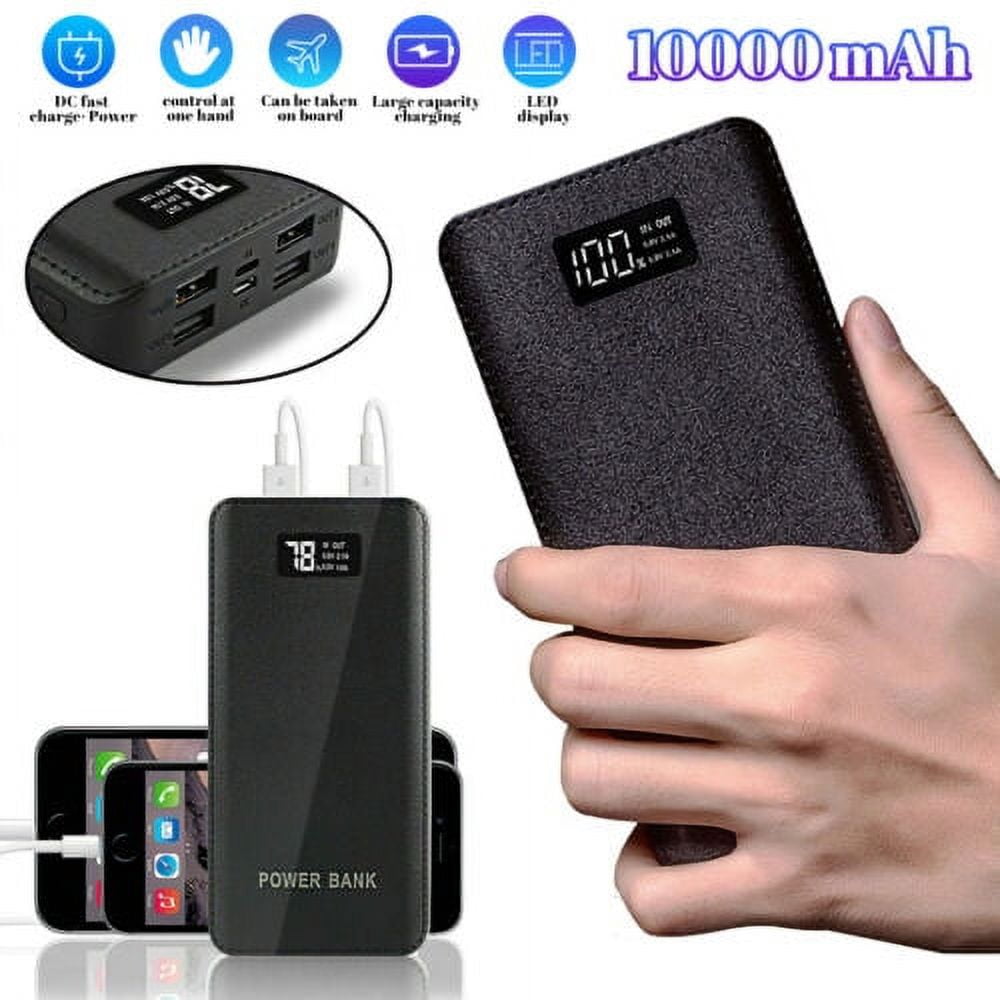 10000mah Portable 4 USB Power Bank External Battery Backup Charge Fast ...