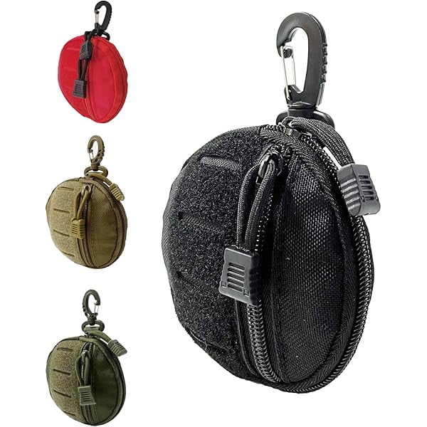 1000D Laser Cut Molle Pouch EDC Pouch Tactical Round Zipper Bag Case ...