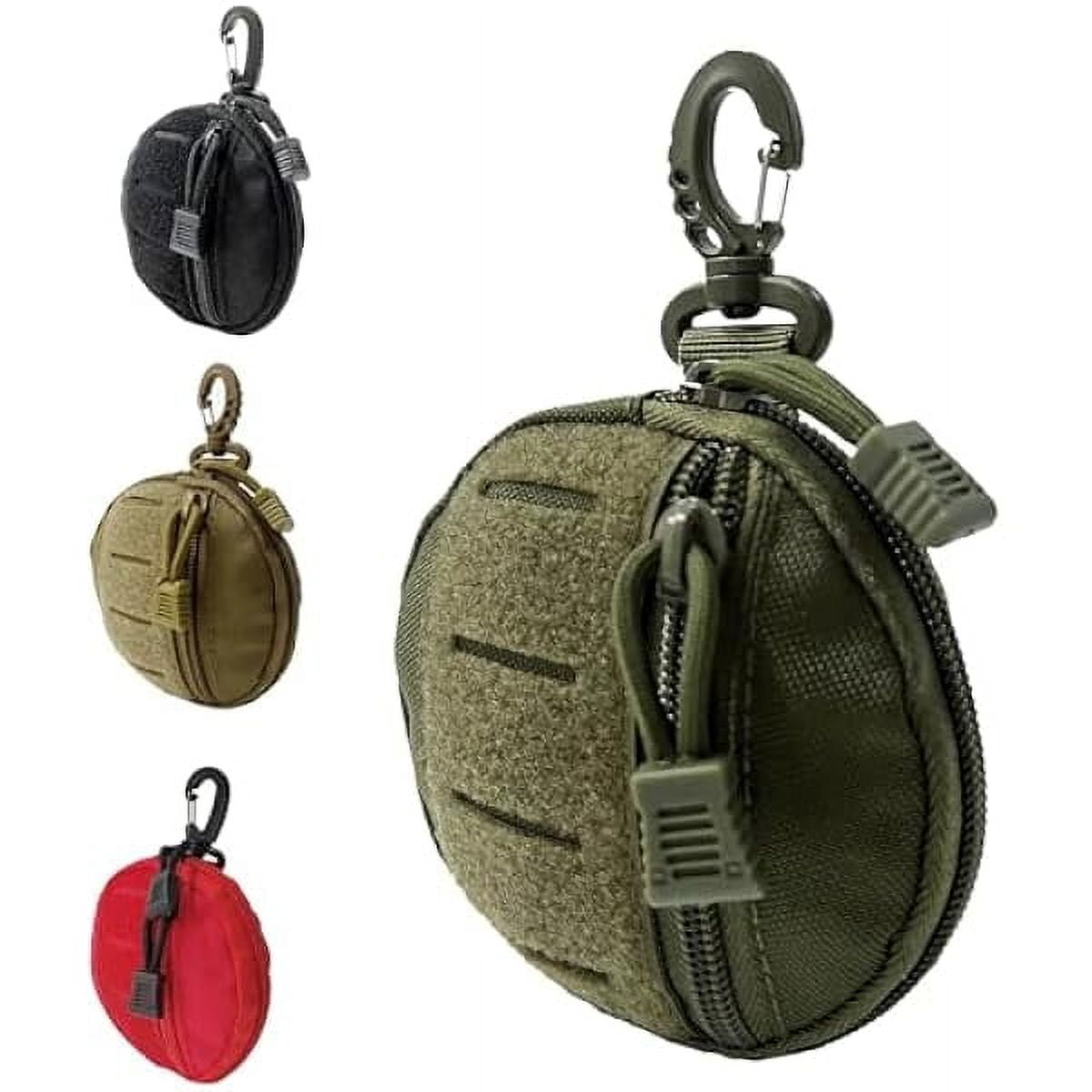 1000D Laser Cut Molle Pouch EDC Pouch Tactical Round Zipper Bag Case ...