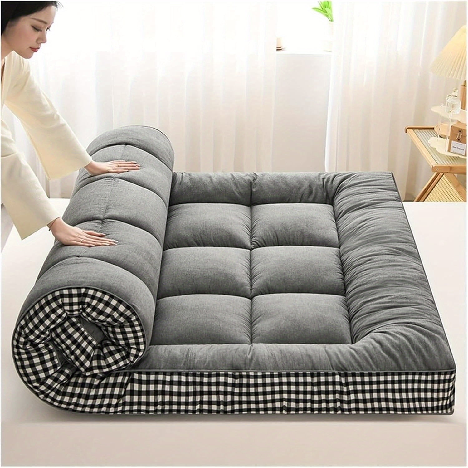 1000GSM Futon Mattress, Floor Tatami Mattress, Portable Roll Up ...