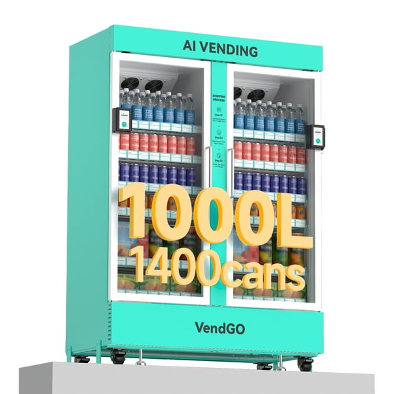 1000L Ai Vending Machine-Combo Vending Machine with Card Reader ...