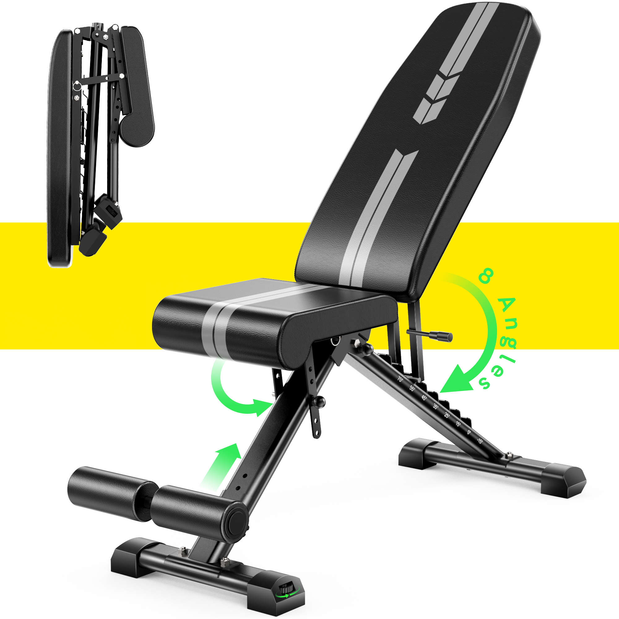 Weider Legacy Adjustable Bench with 14 Positions, 410 Lb. Weight Limit ...