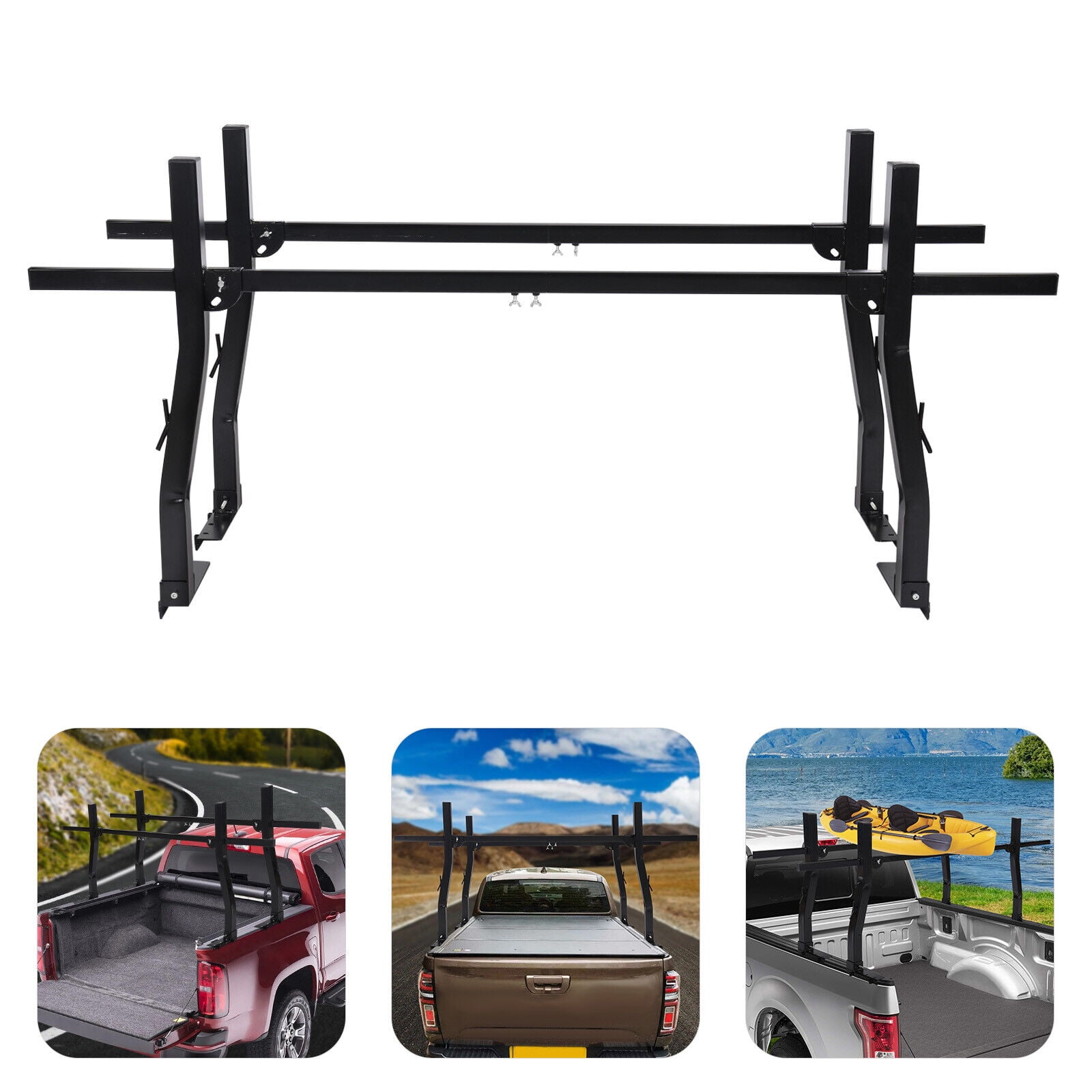 1000Lbs Universal Adjustable Carbon Steel Pick Up Truck Bed Ladder Rack ...