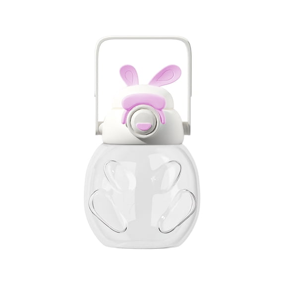 1000ML Large Capacity Water Bottle Rabbit Design Straw Sports Bottle ...