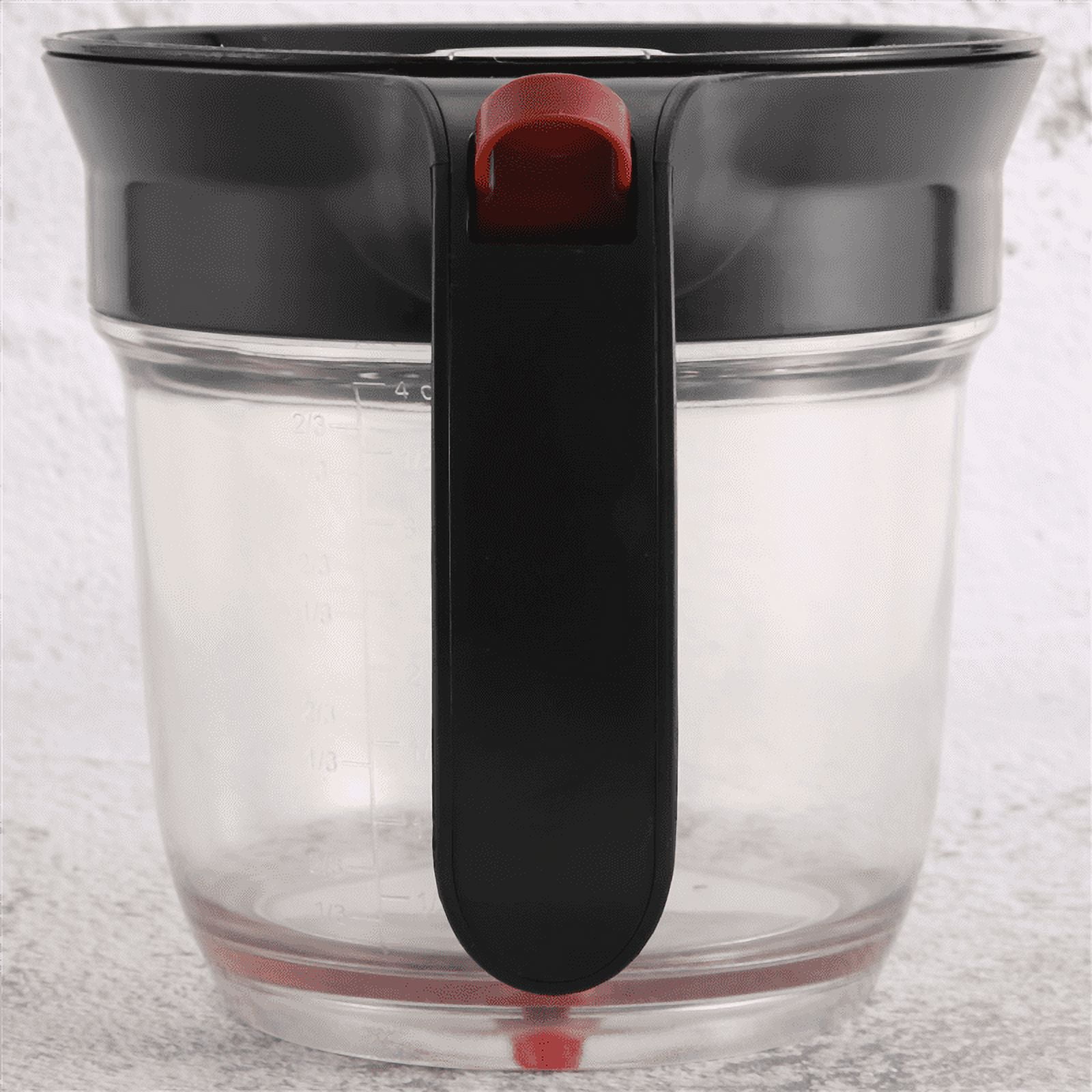 1000ML Oil Separator Measuring Cup and Strainer with Bottom Release for ...
