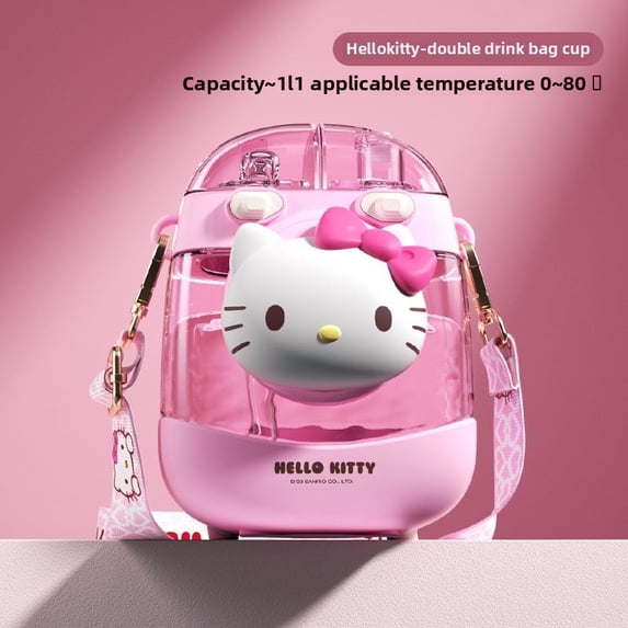 1000ML Sanrio Cartoon Kuromi Hello Kitty My Melody Cinnamoroll Drinking ...