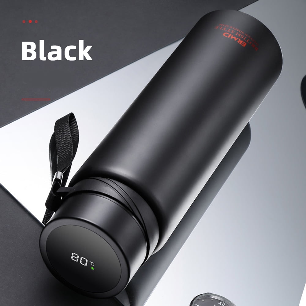 1000ML Smart Thermos Bottle LED Temperature Display Stainless Steel ...
