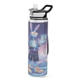 1000ML Transparent Sports Water Bottle with Handle & Straw Portable ...