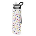 1000ML Transparent Sports Water Bottle with Handle & Straw Portable ...