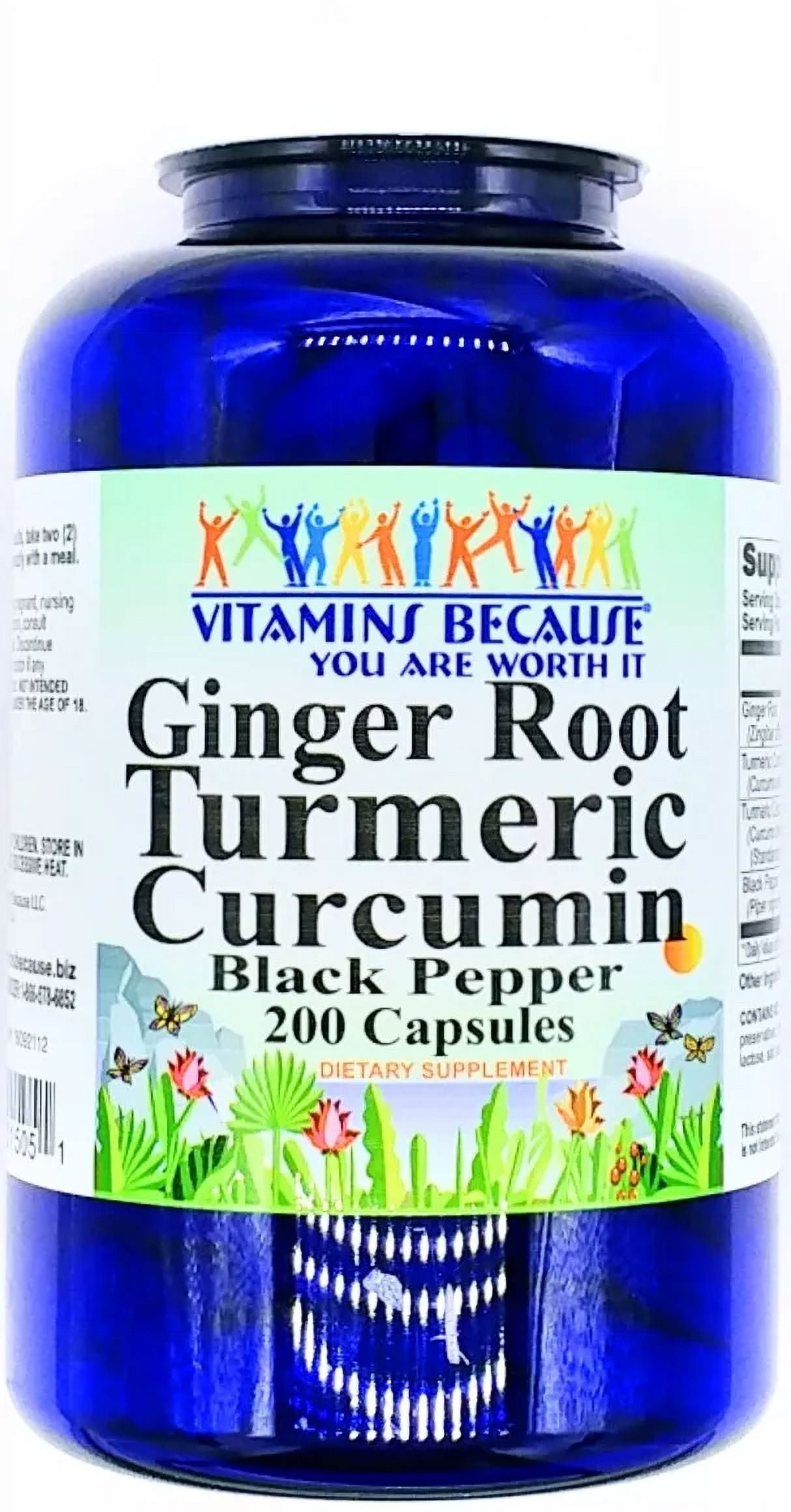 1000Mg_Ginger_Root,_Turmeric_Curcumin_Herbal_Extract,_Black_Pepper ...