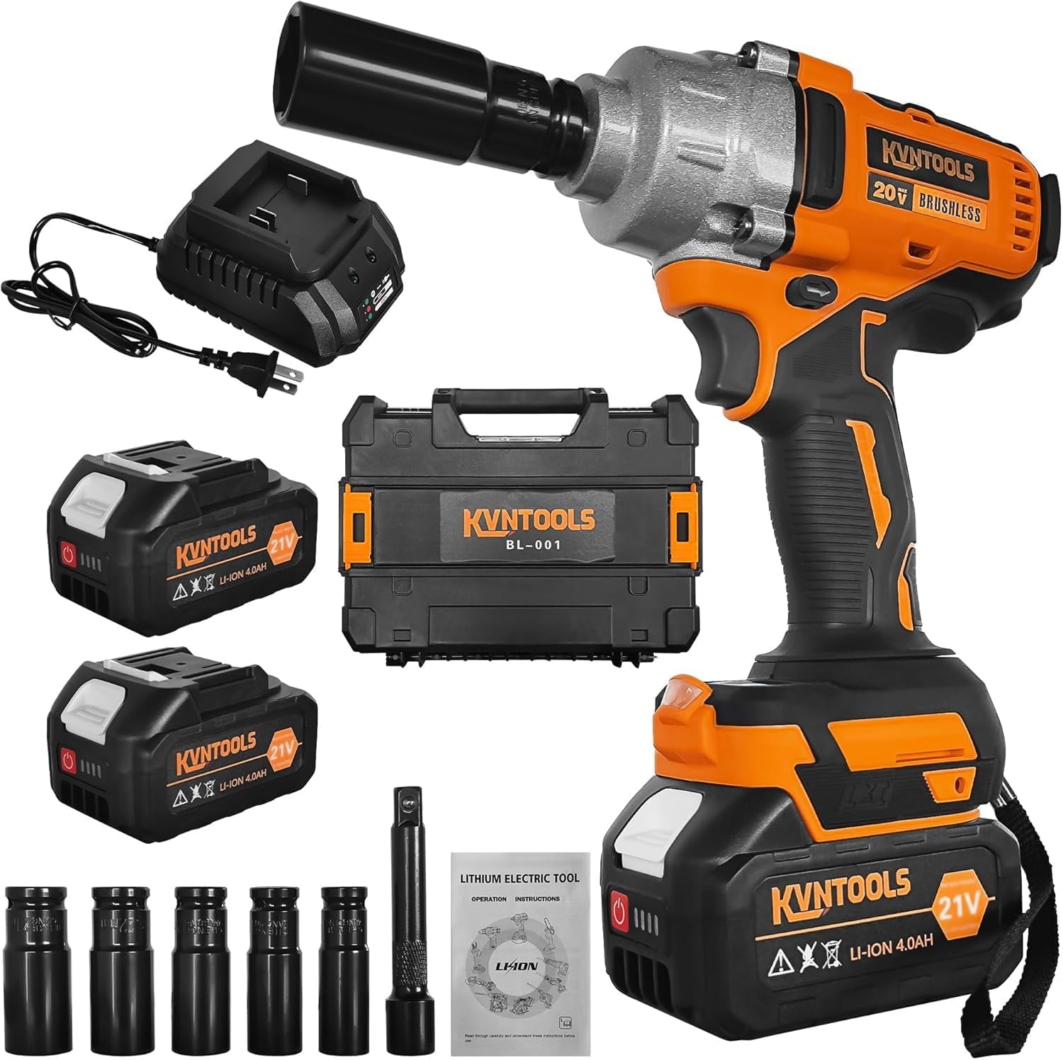 1000N.m Cordless Impact Wrench 1/2 Inch, Power Impact Wrenches,Impact ...