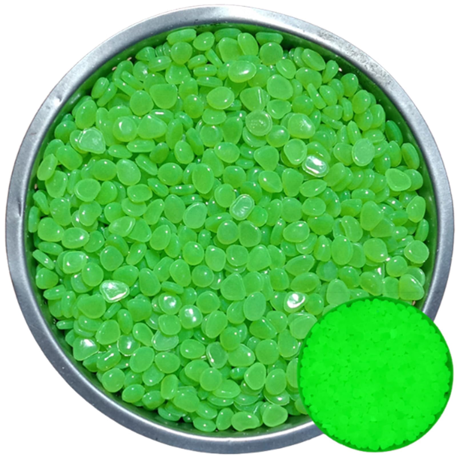 1000PCS Glow in The Dark Garden Stones, Mixed Color Luminous Pebbles ...