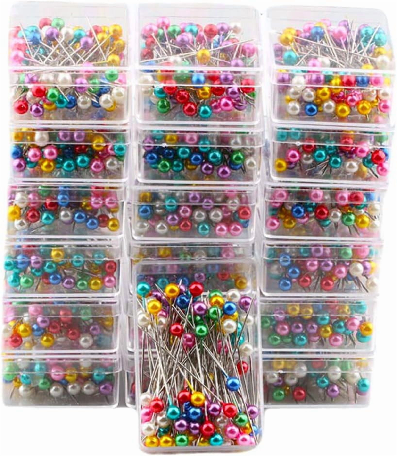 1000PCS Multicolor Straight Pins, Pearlized Ball Head Quilting Pins ...