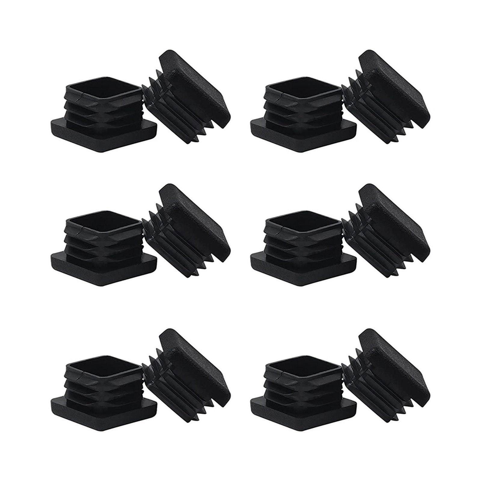 1000Pcs 1 Inch Square Tube End Cap Plastic Plugs Tube End Post Pipe Cap ...
