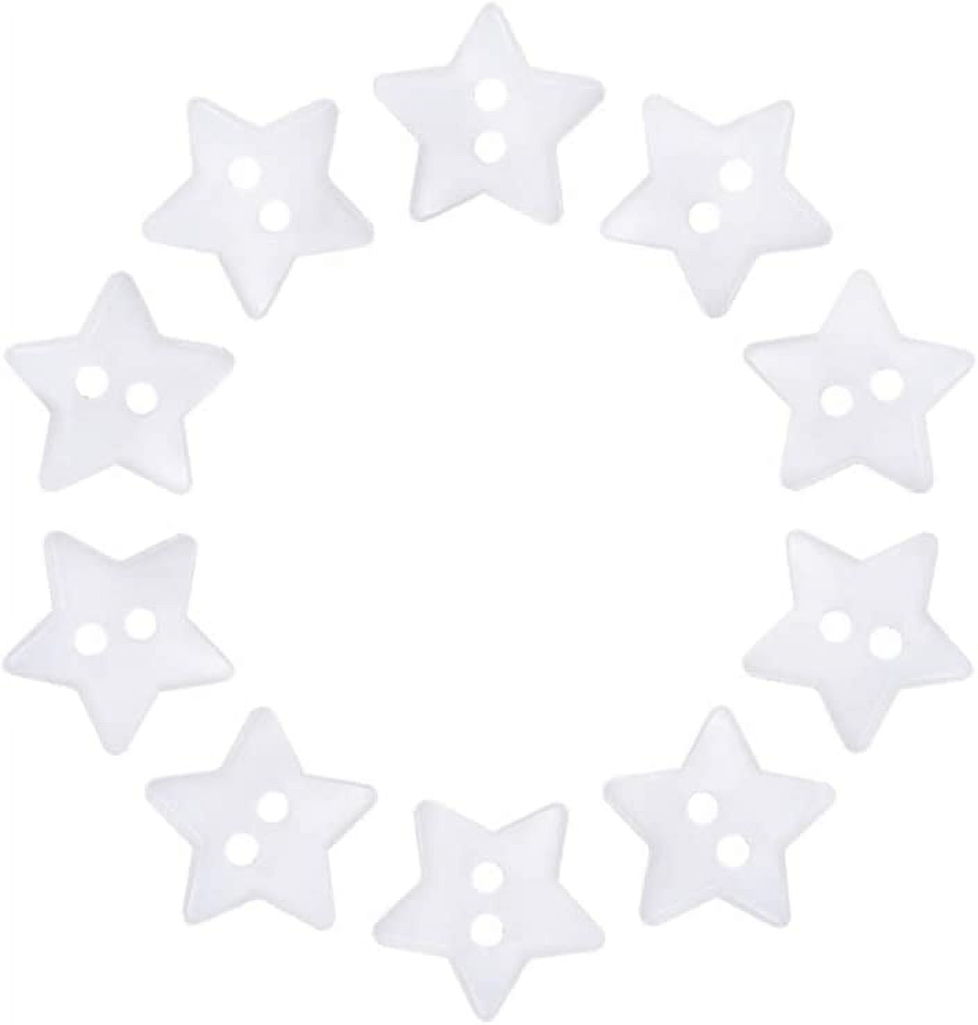 1000Pcs 12mm Acrylic Star Buttons 2 Holes in 1mm Sewing Buttons Dyed ...