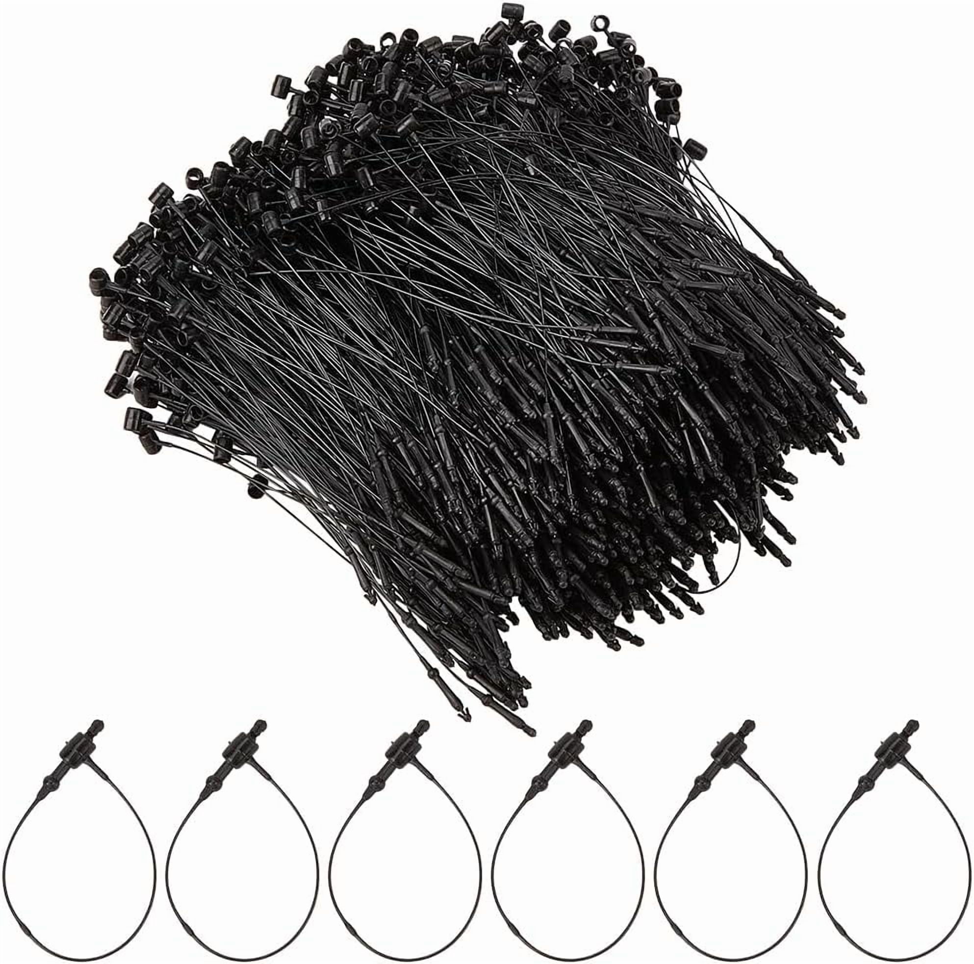 1000Pcs 3 Inch Black Plastic Fastener Hang Price Tag Ring Loops ...