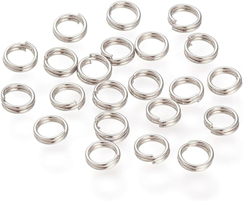 1000Pcs 304 Stainless Steel Split Rings Double Loops Jump Rings ...