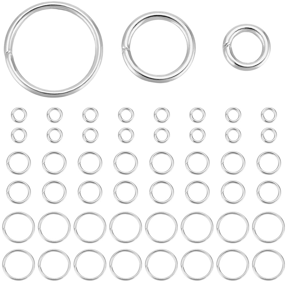 1000Pcs 4/6/8mm Jump Rings 304 Stainless Steel 20 Gauge Open Connector ...