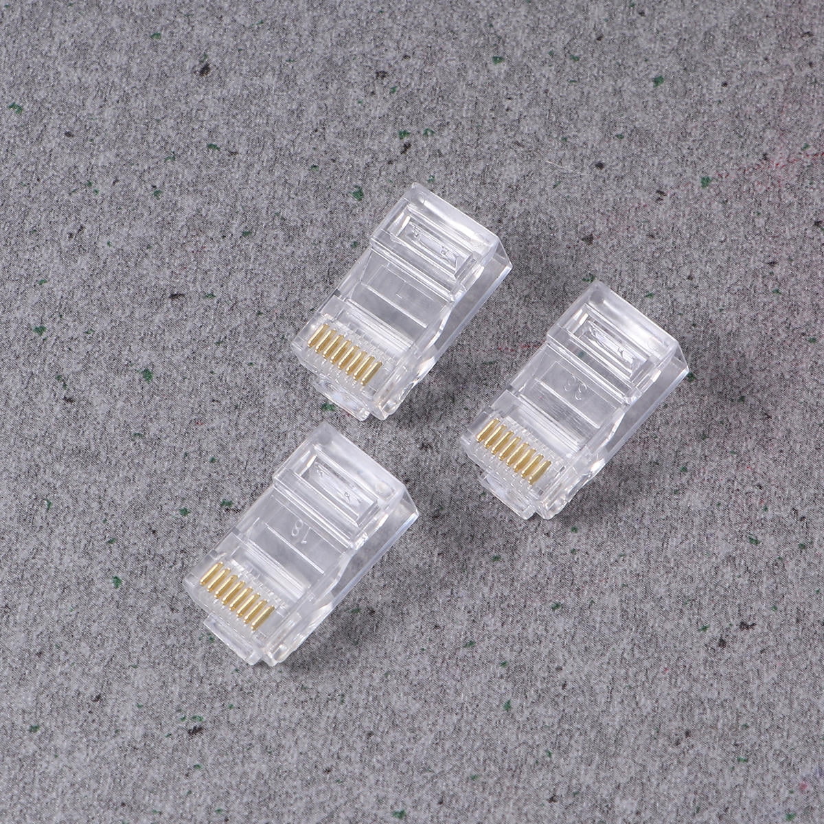 1000Pcs 8 Pin Network Cable Modular Plugs White Thermoplastic Housing ...