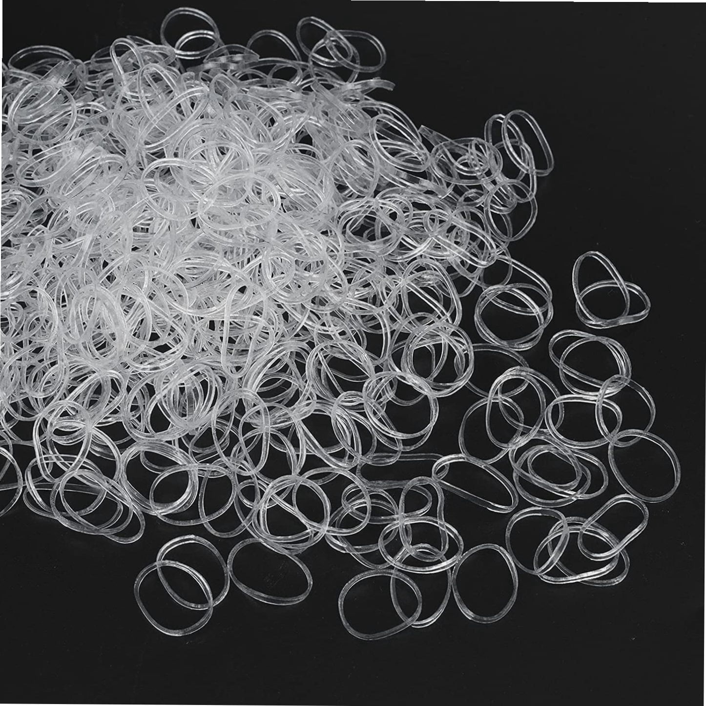 1000Pcs Clear Hair Ties Elastic Hair Bands Mini Rubber Bands No Damage ...