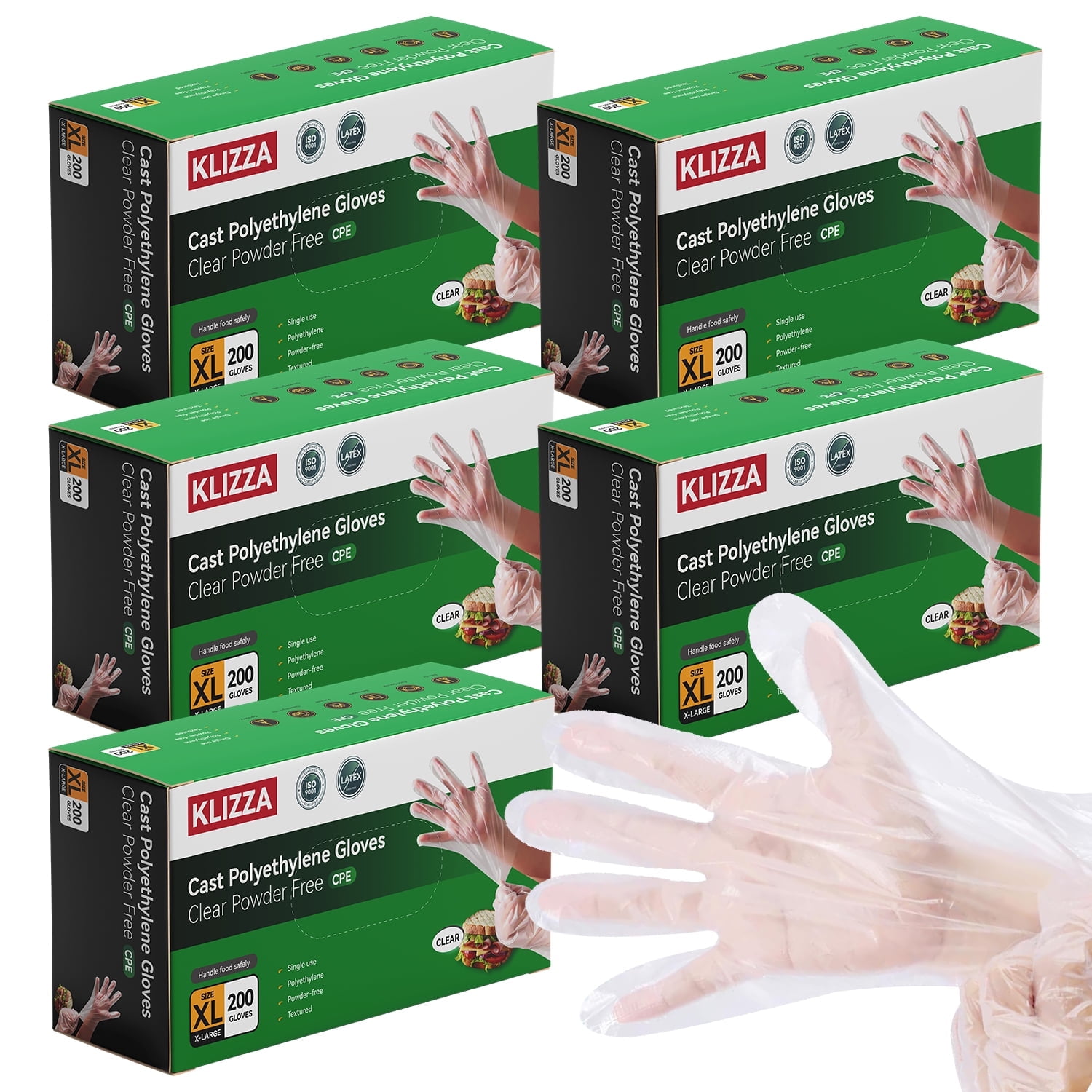 1000Pcs Food Prep Gloves Disposable, Clear Plastic Gloves Food Grade ...