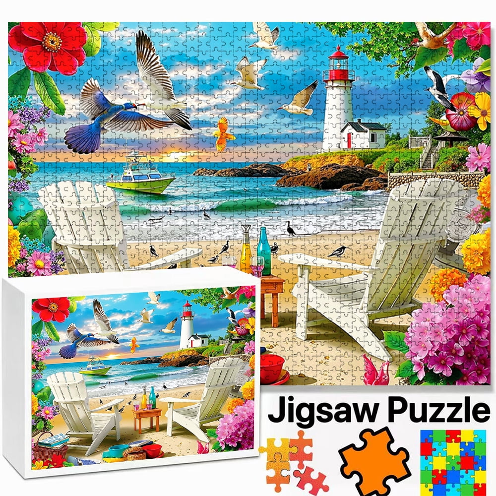 1000Pcs Jigsaw puzzles Family Fun Adult Puzzle Big size Decor wall ...